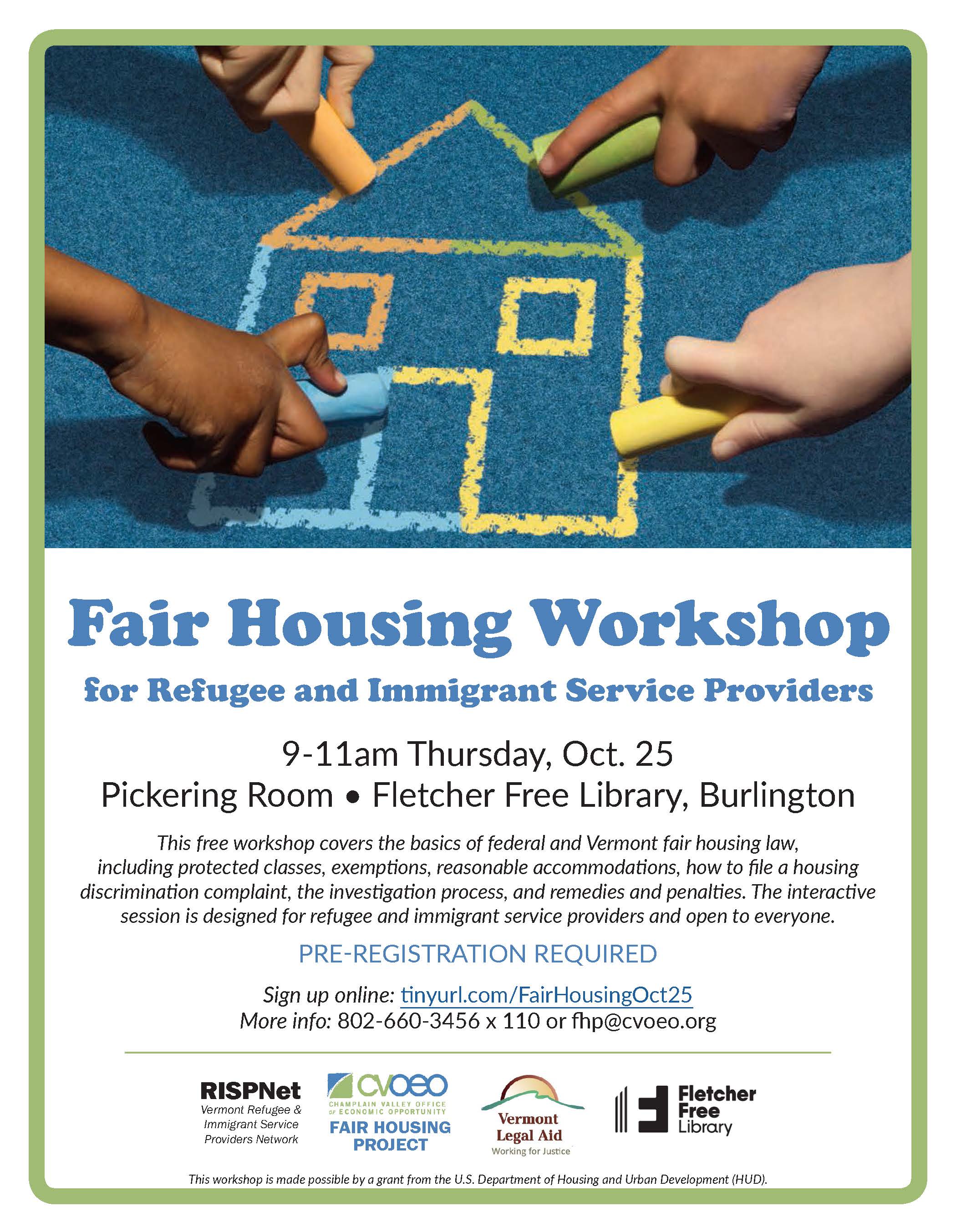 Fair Housing training by VLA and CV | Fletcher Free Library